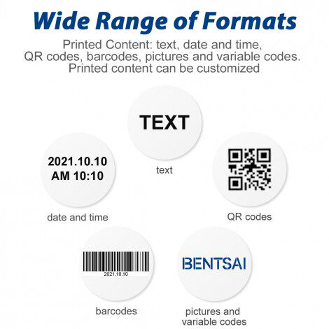 BENTSAI | B80 High Resolution Handheld Portable Barcode Printer